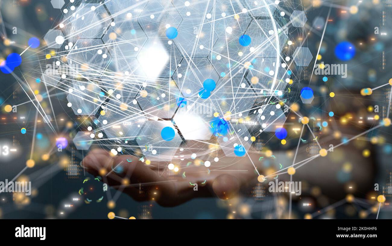 Web of interconnected lines hi-res stock photography and images - Alamy