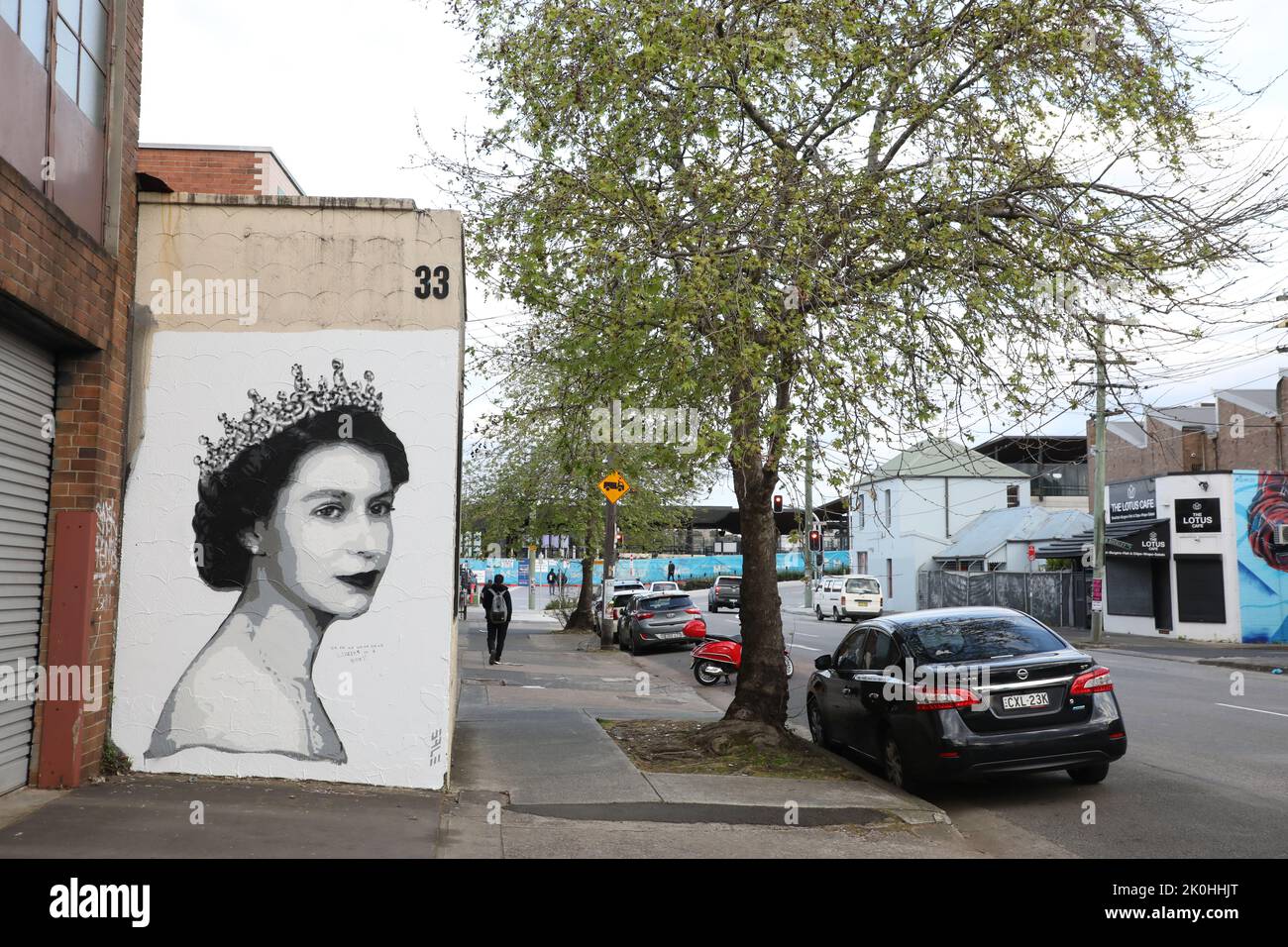 Sydney, Australia. 12th September 2022. A mural to the Queen by artist ...