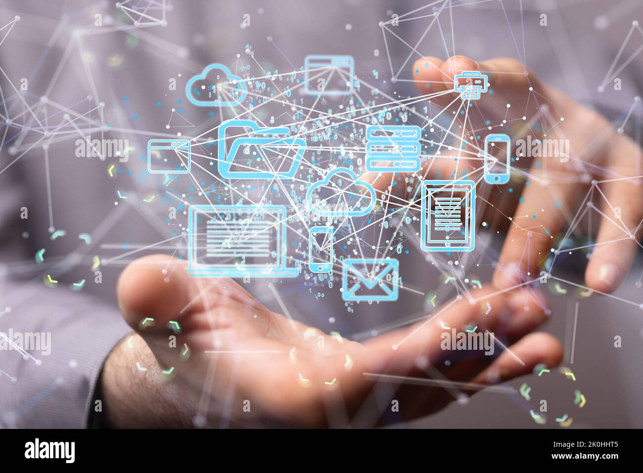 The data Internet infrastructure concept. Abstract technology ...