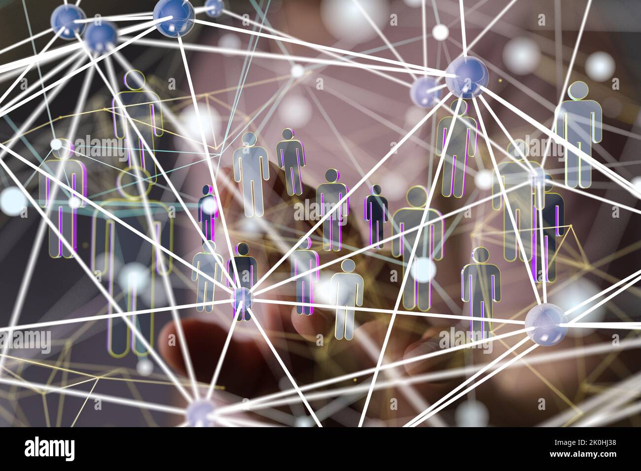 An illustration of neural network cells connected with each other ...