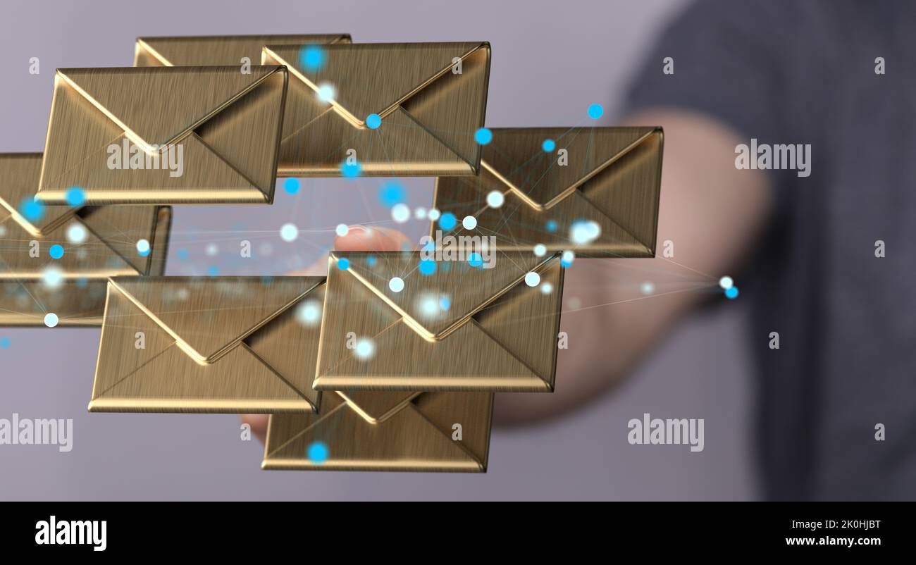 A diagram of emails and data Stock Photo - Alamy
