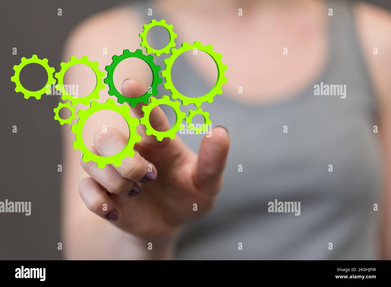 a high tech eco green infinity computer technology concept Stock Photo ...