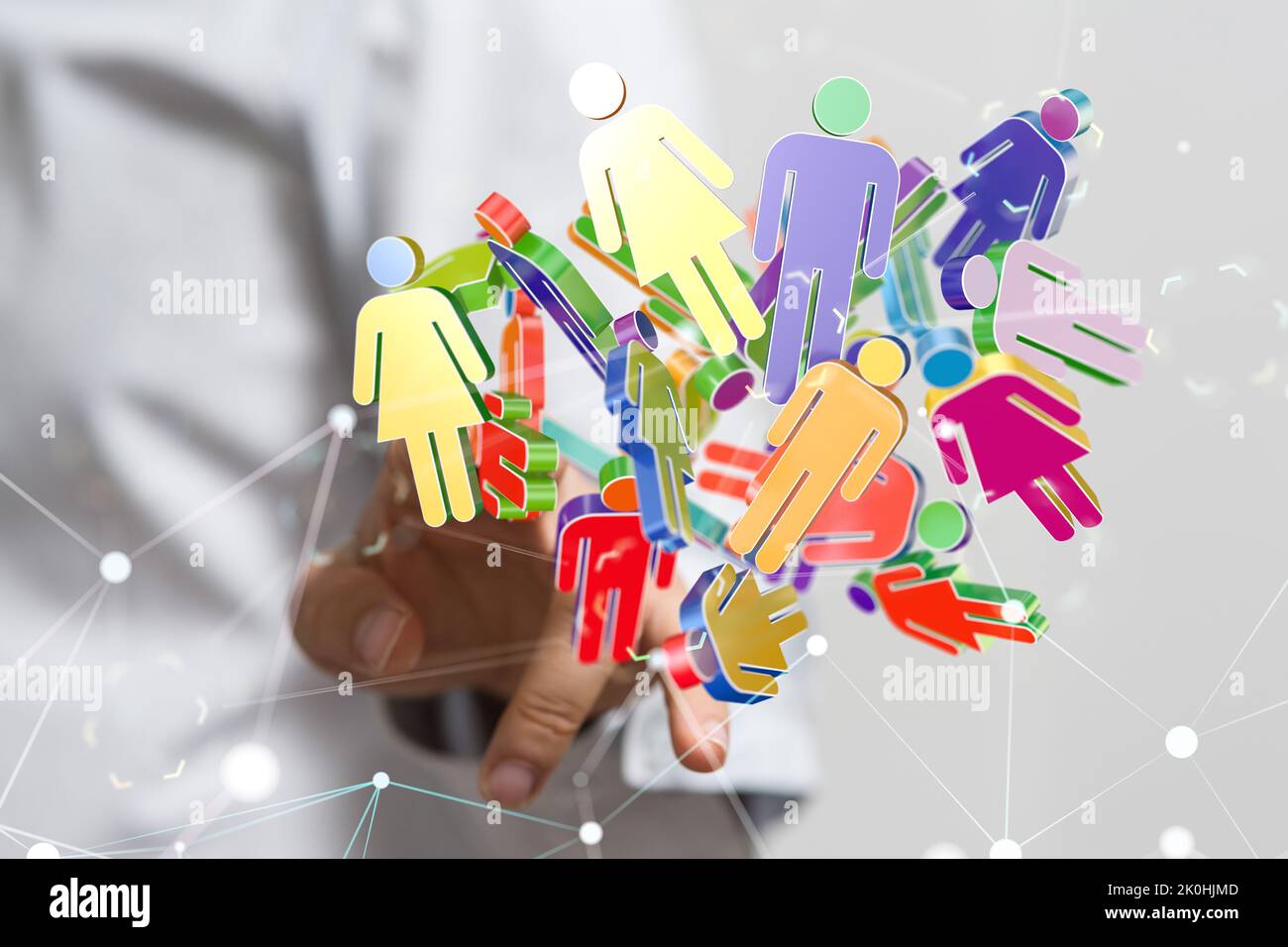 A global networking blockchain of linked people Stock Photo - Alamy