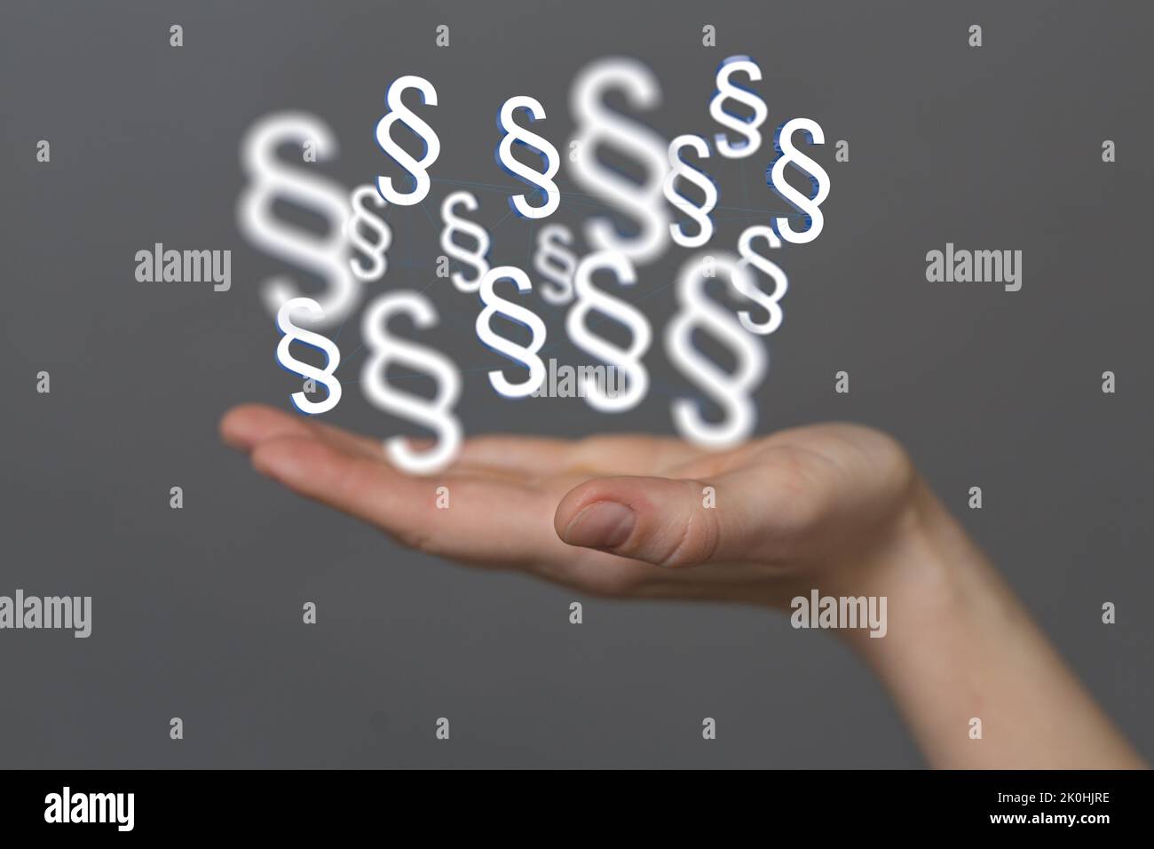 The double s, section sign, Law and justice concept digital Stock Photo ...