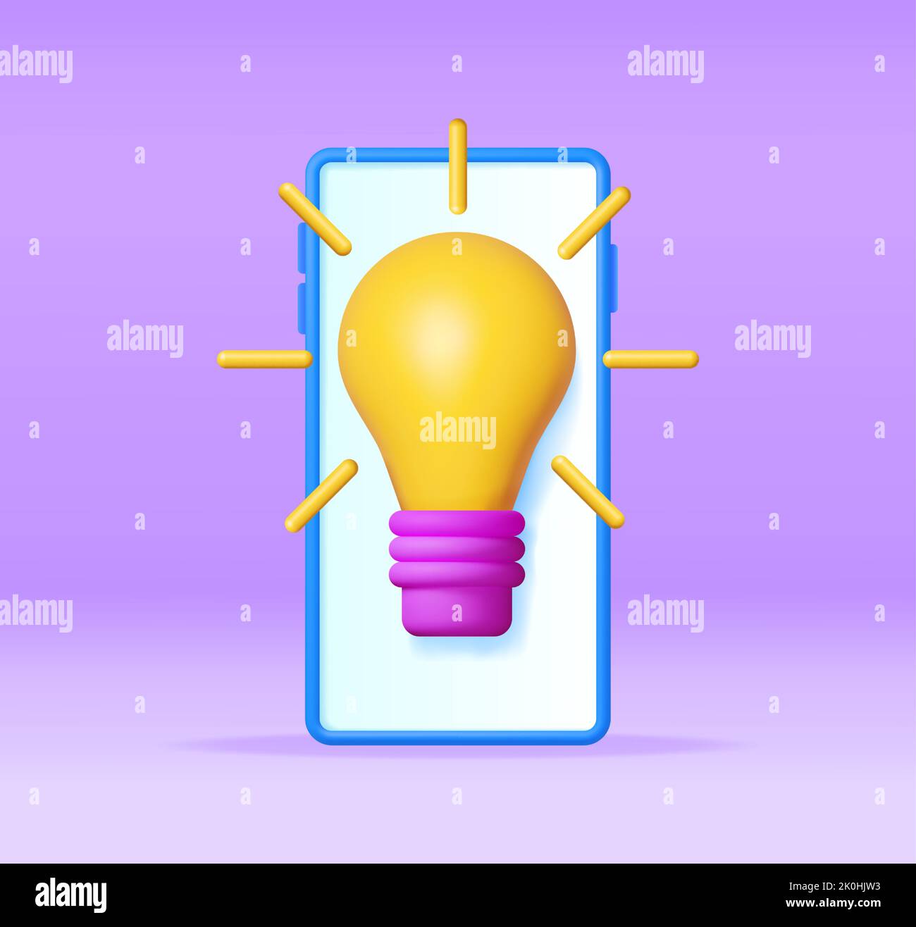 Yellow light bulb app icon hi-res stock photography and images - Alamy