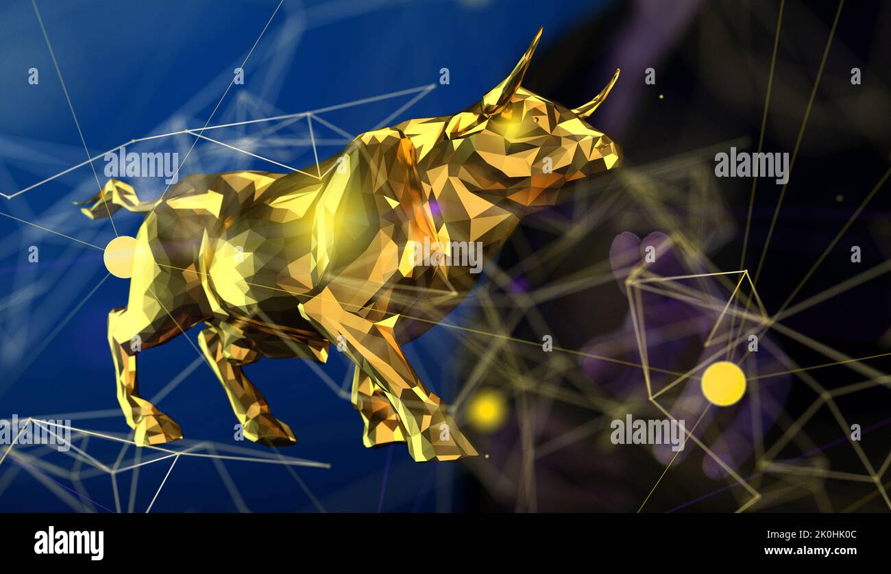 A 3D render of a digital stock market symbol Stock Photo - Alamy