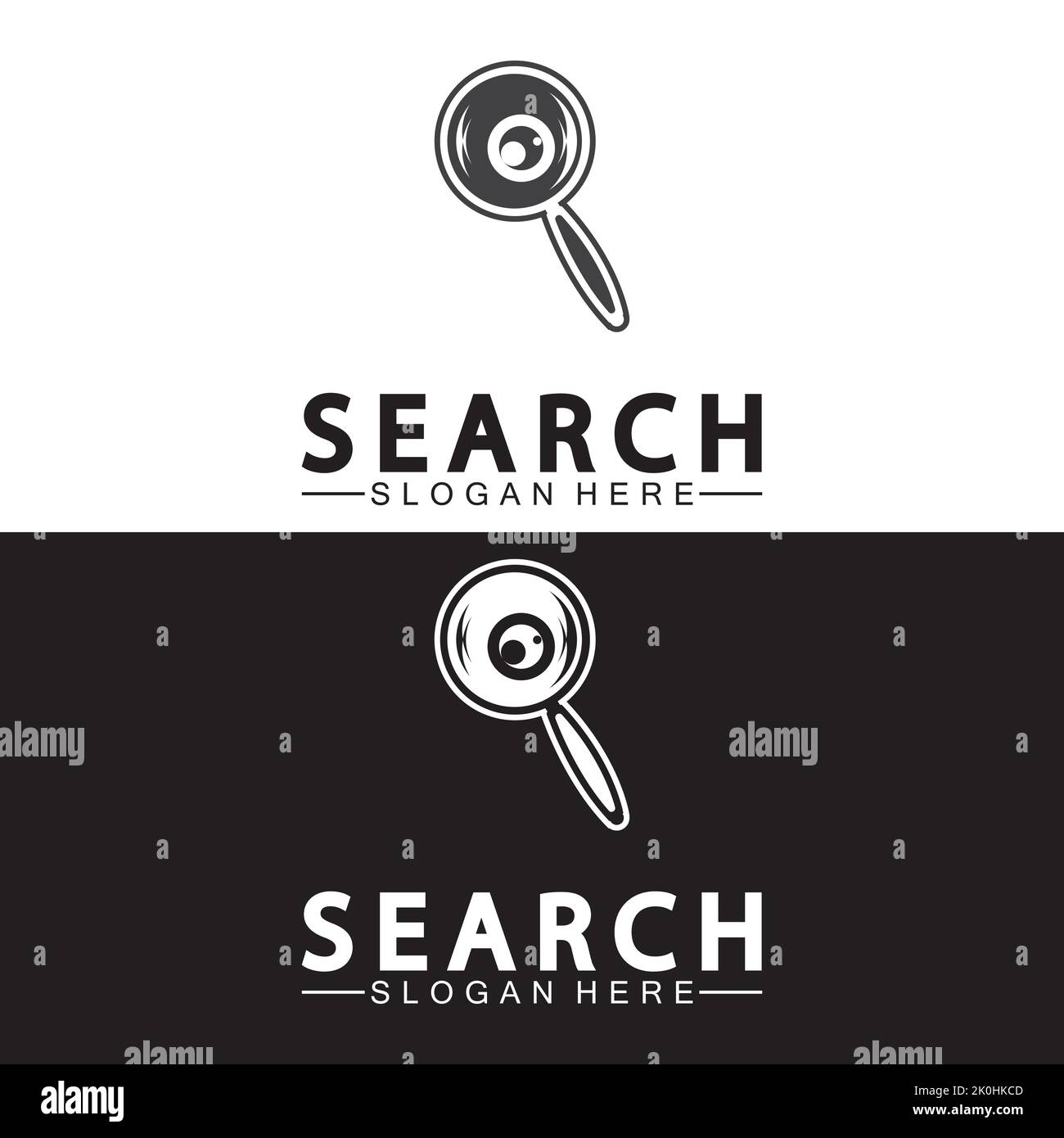Search Logo With Magnifying Glass And Eye Symbol icon vector Stock ...
