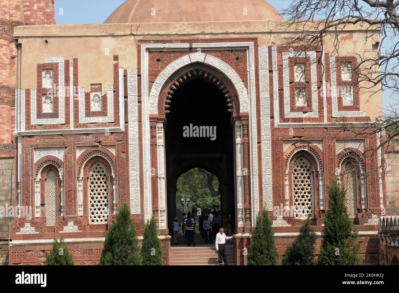 The Qutub Minar was built in 1235 during the Delhi Sultanate. The Qutub ...
