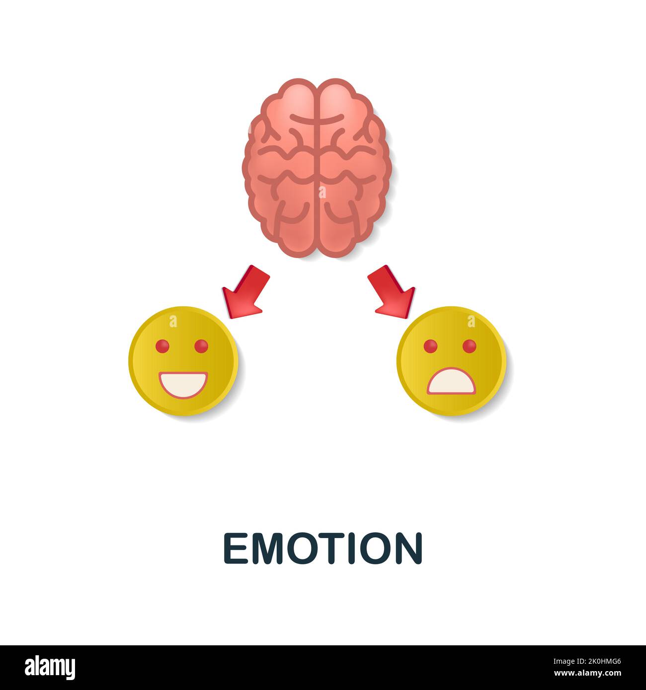 Emotion icon. 3d illustration from brain procces collection. Creative ...