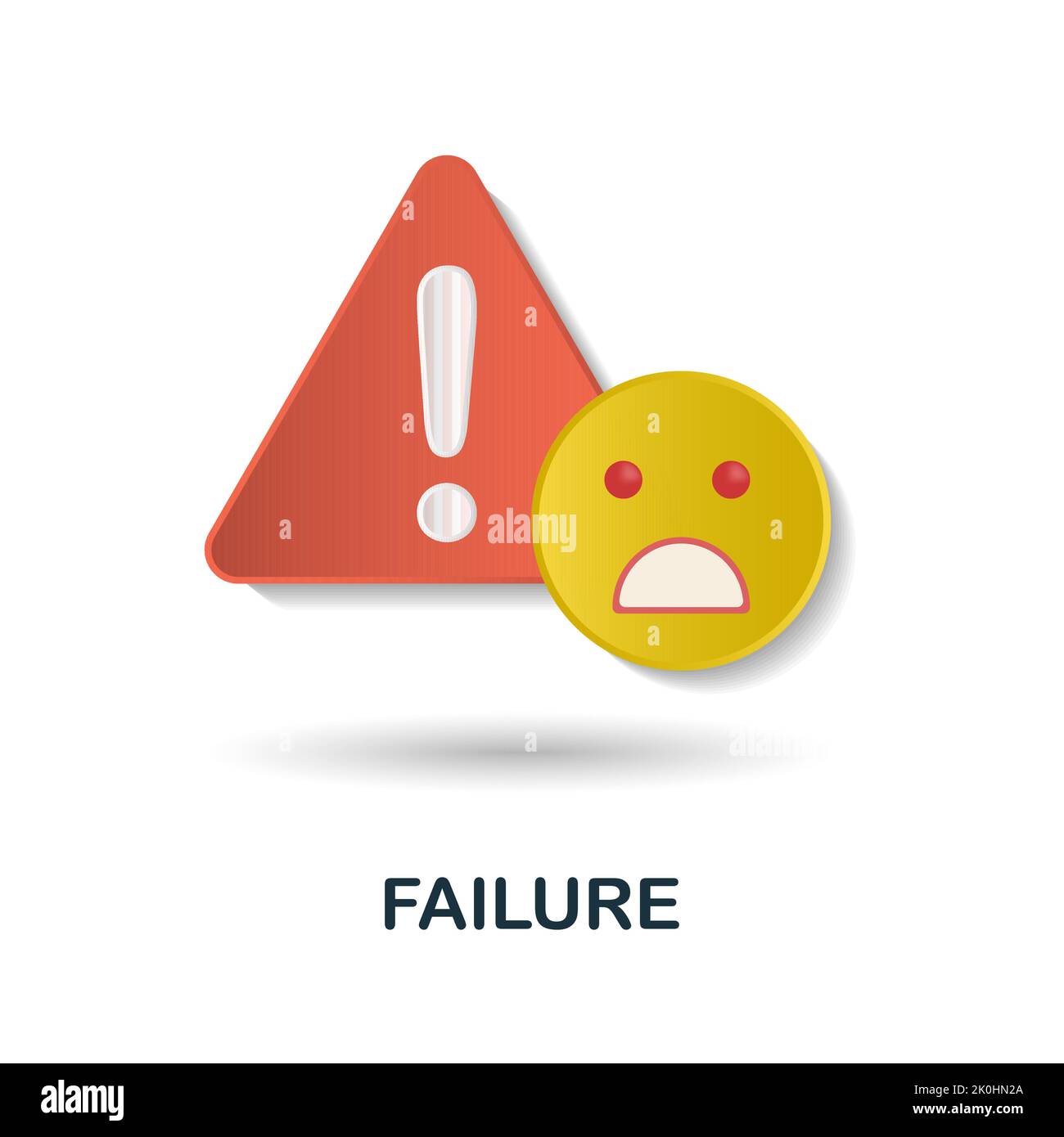 Failure icon. 3d illustration from brain procces collection. Creative ...
