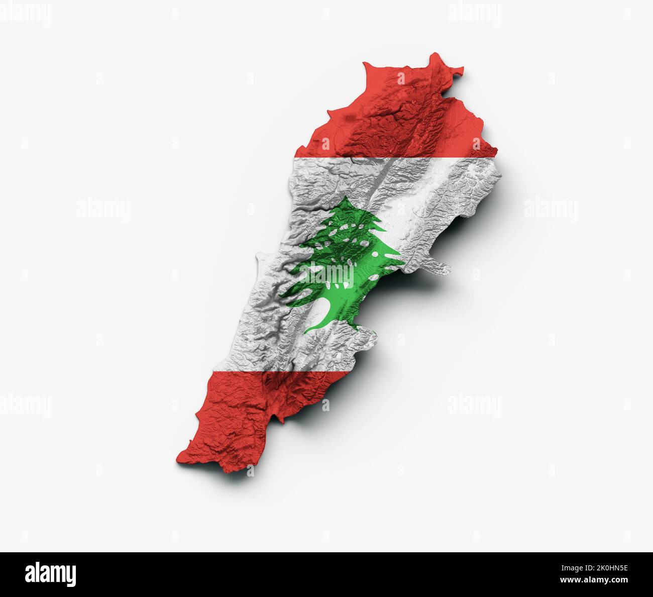 Lebanon Map 3d