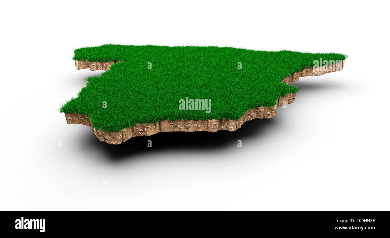 A 3D illustration of the Spain Map stock photos Stock Photo - Alamy