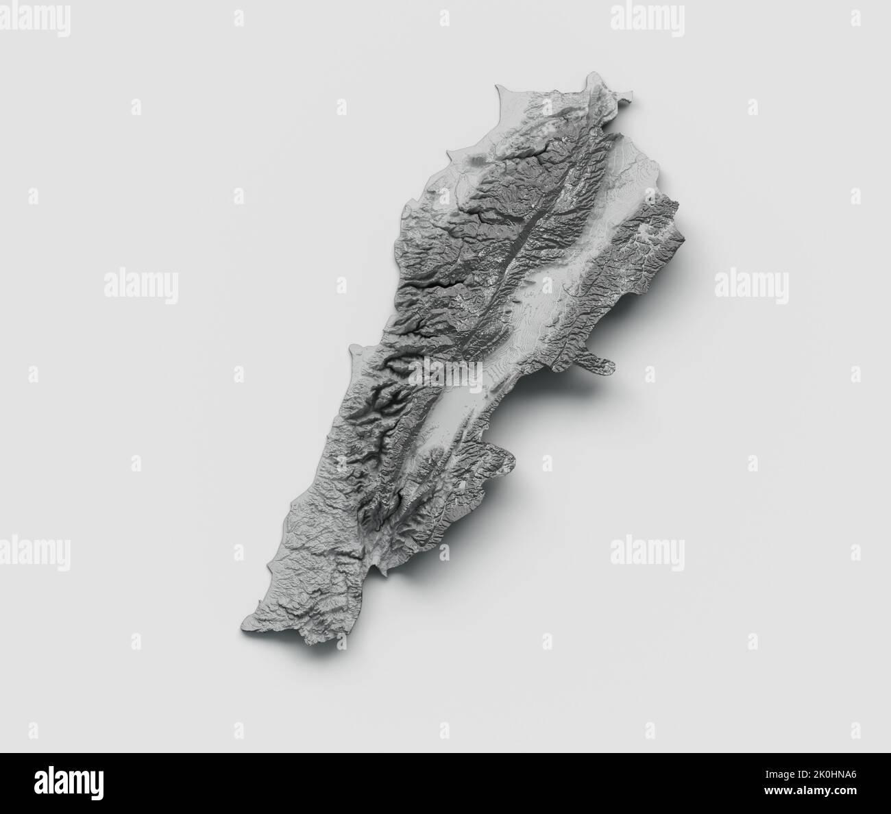 A 3D illustration of the Lebanon Map stock photos Stock Photo - Alamy