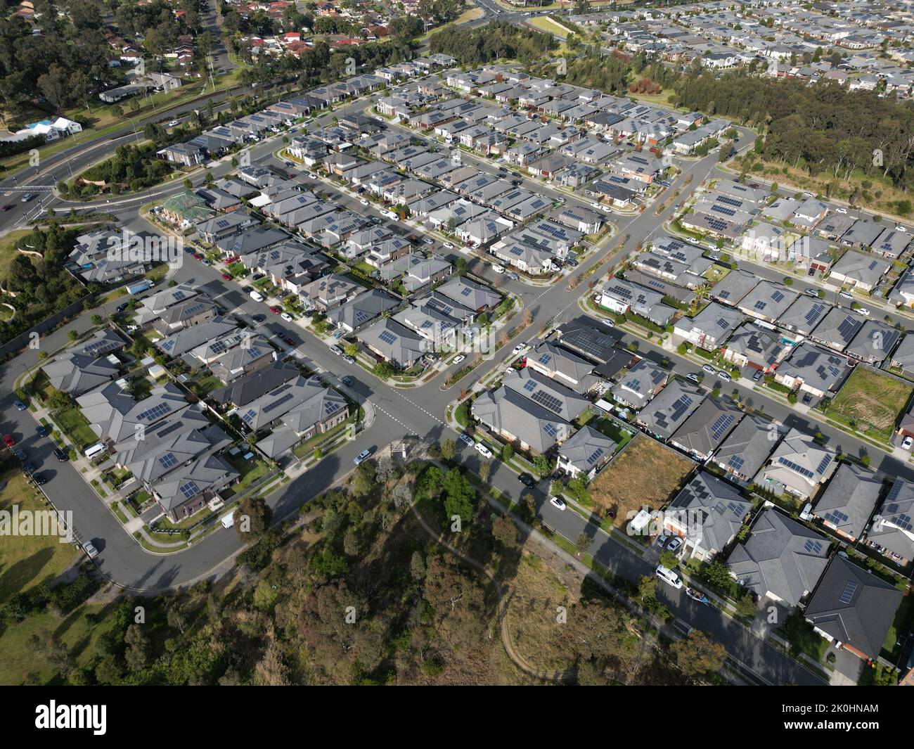 An aerial view of new Sydney housing development Stock Photo - Alamy