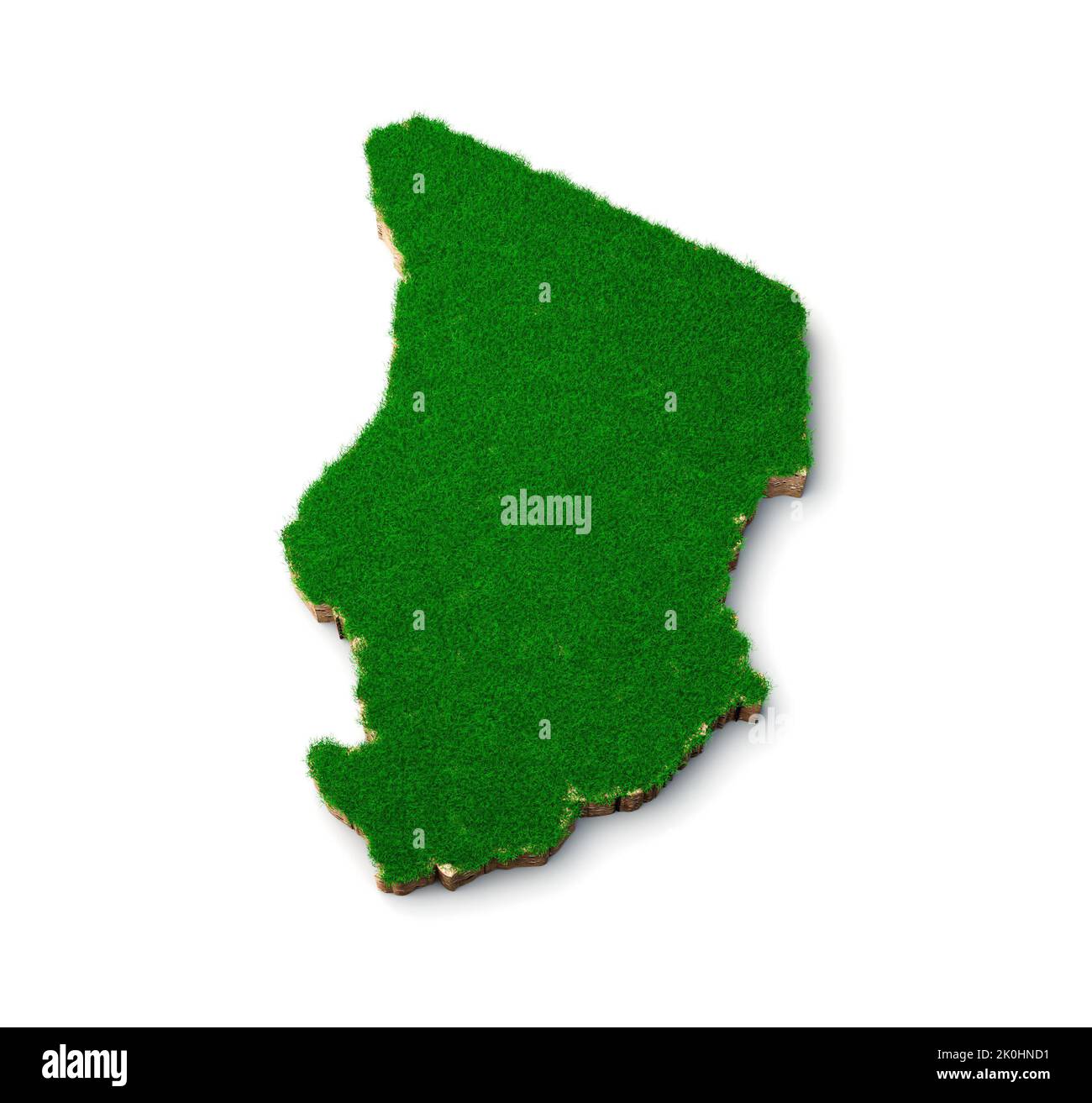 A 3D illustration of the chad Map stock photos Stock Photo - Alamy