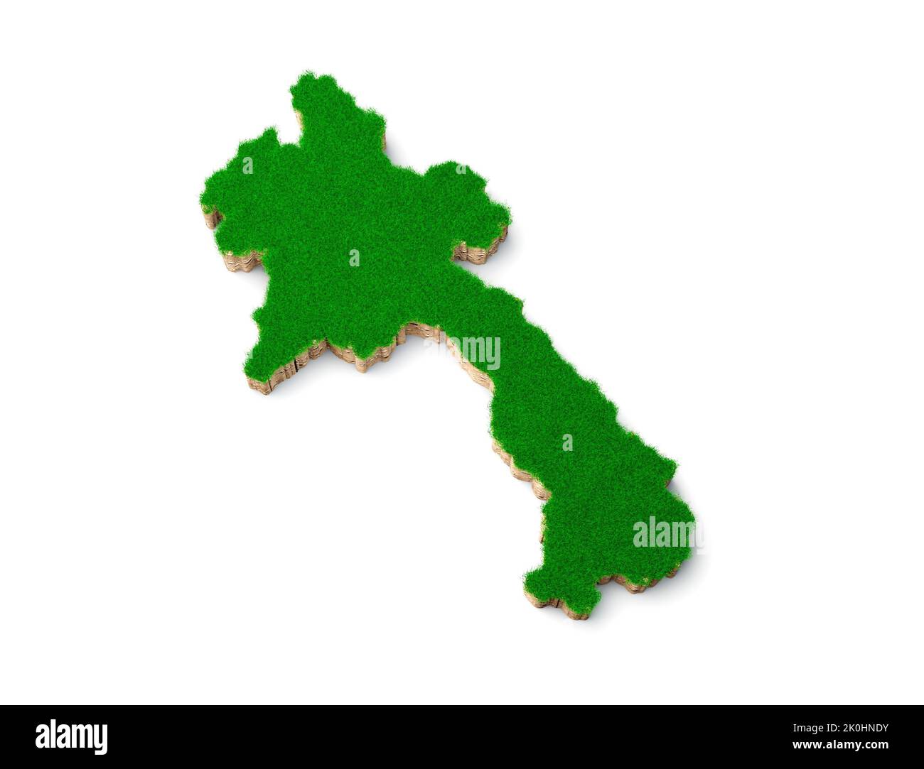 A 3D illustration of the Laos Map stock photos Stock Photo - Alamy