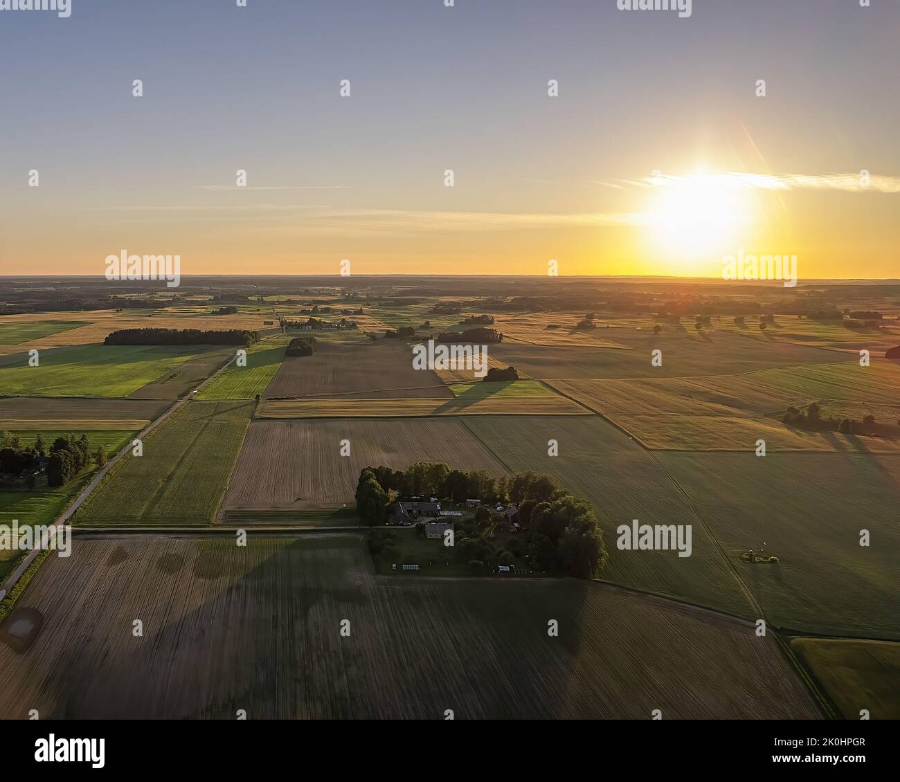 An aerial view of farm lands Stock Photo - Alamy