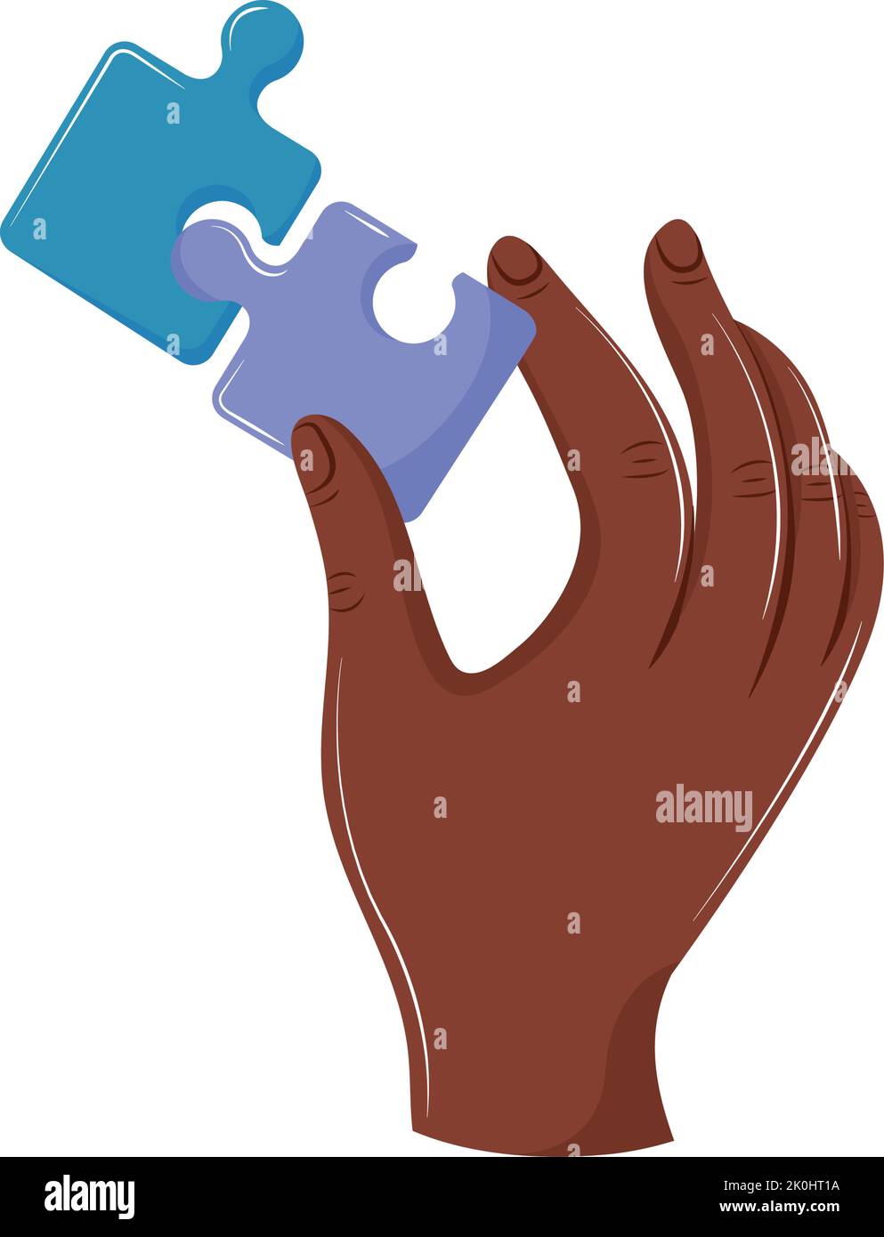 hand with puzzles Stock Vector Image & Art - Alamy