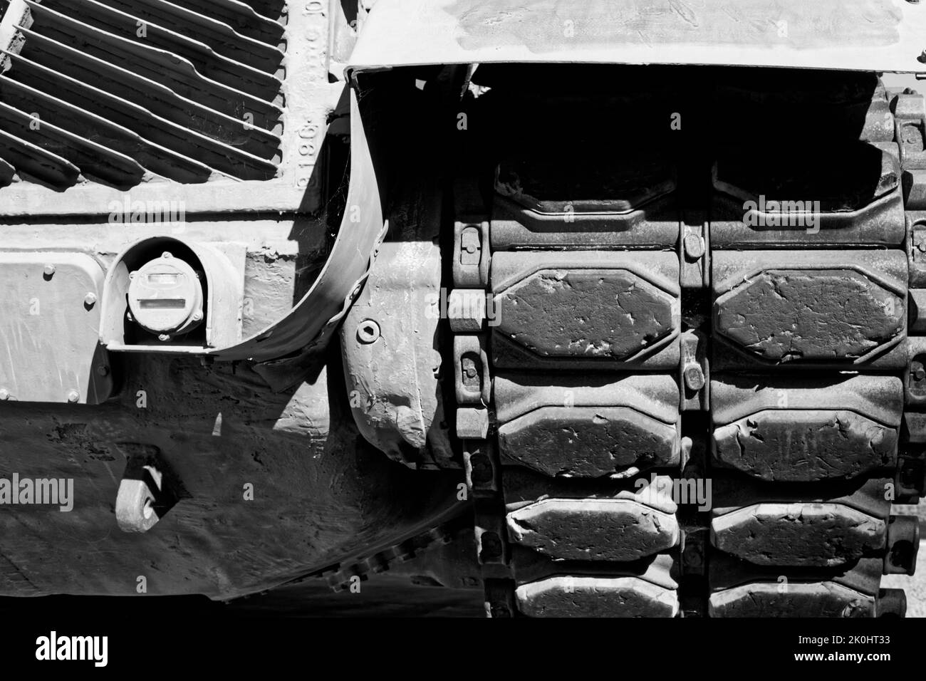 A greyscale shot of tank details Stock Photo - Alamy