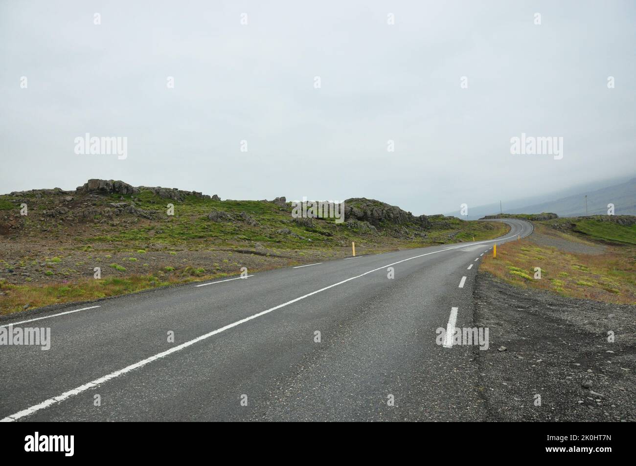 A display of a twisted road in Iceland Stock Photo - Alamy