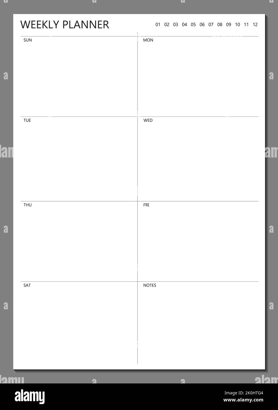 Printable daily planner template hi-res stock photography and images ...