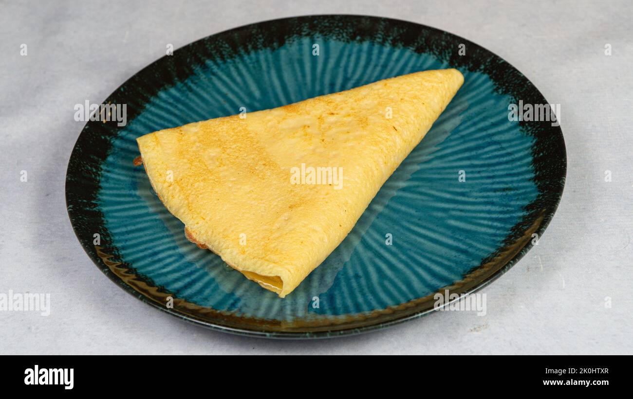 A simple crepe on plate Stock Photo - Alamy