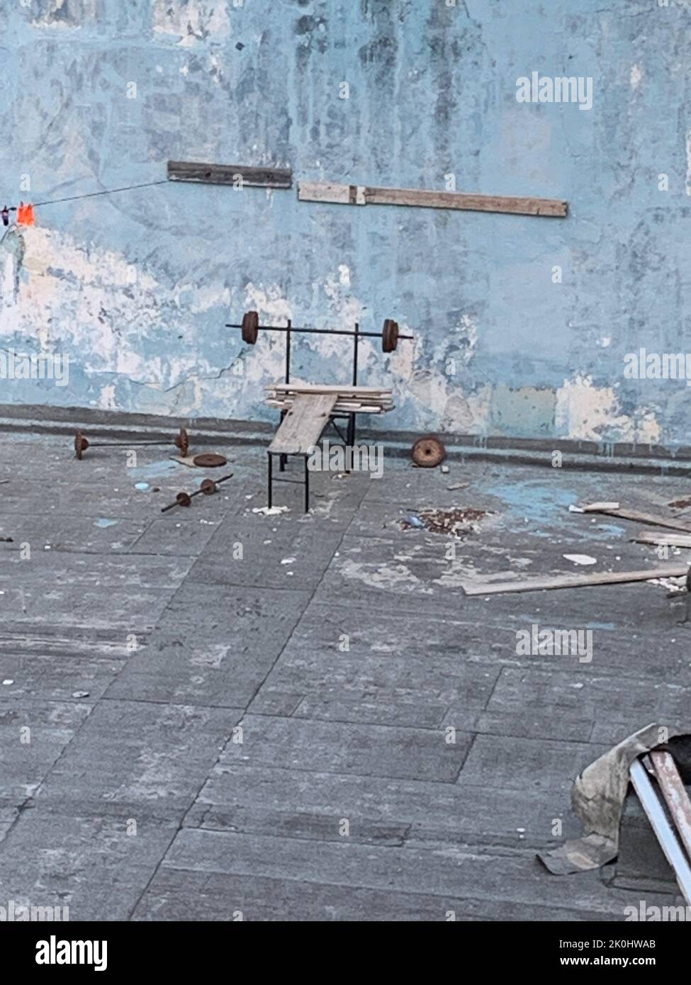 Old destroyed gym hi-res stock photography and images - Alamy