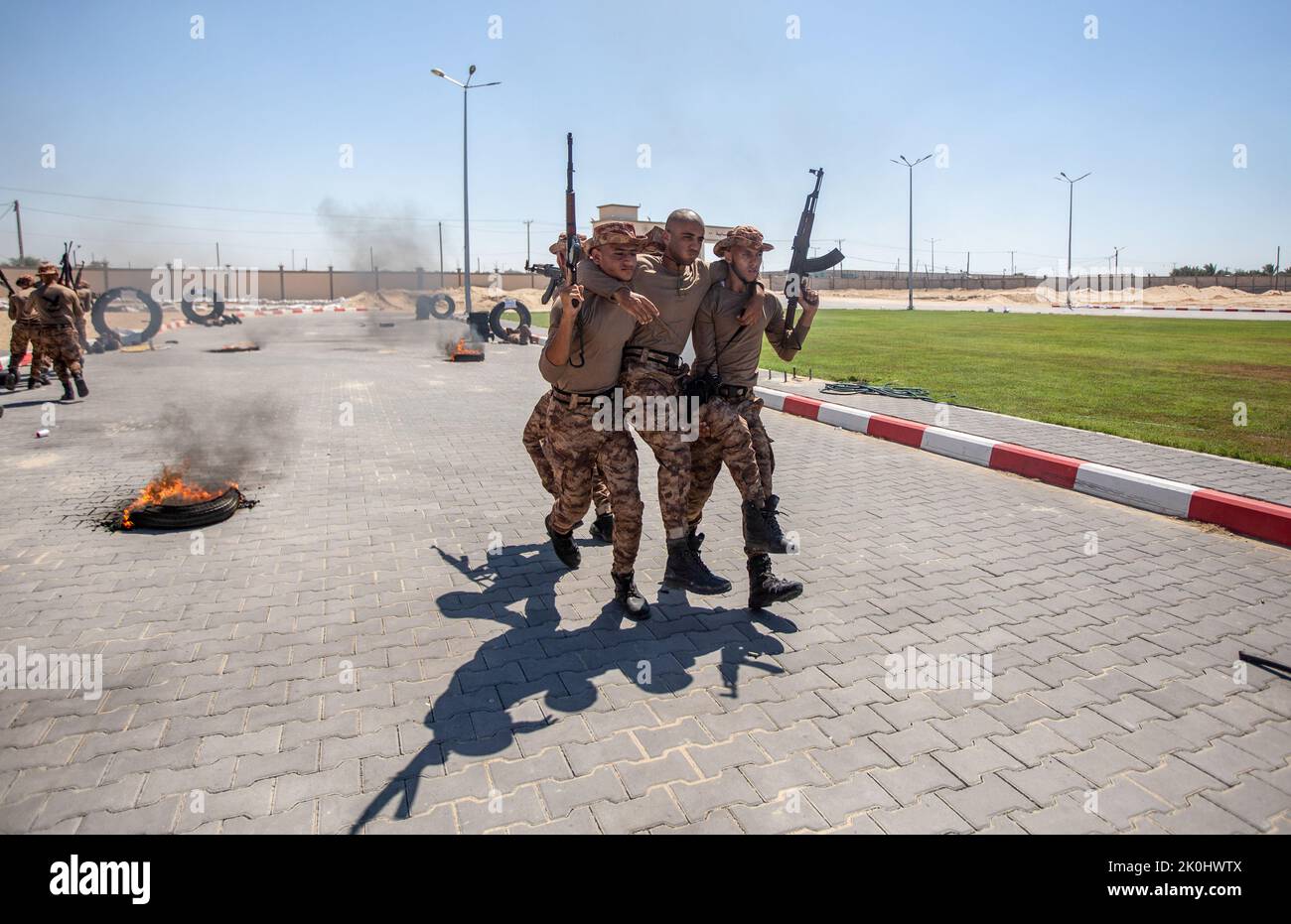 Gaza, Palestine. 11th Sep, 2022. Palestinian students from the ...
