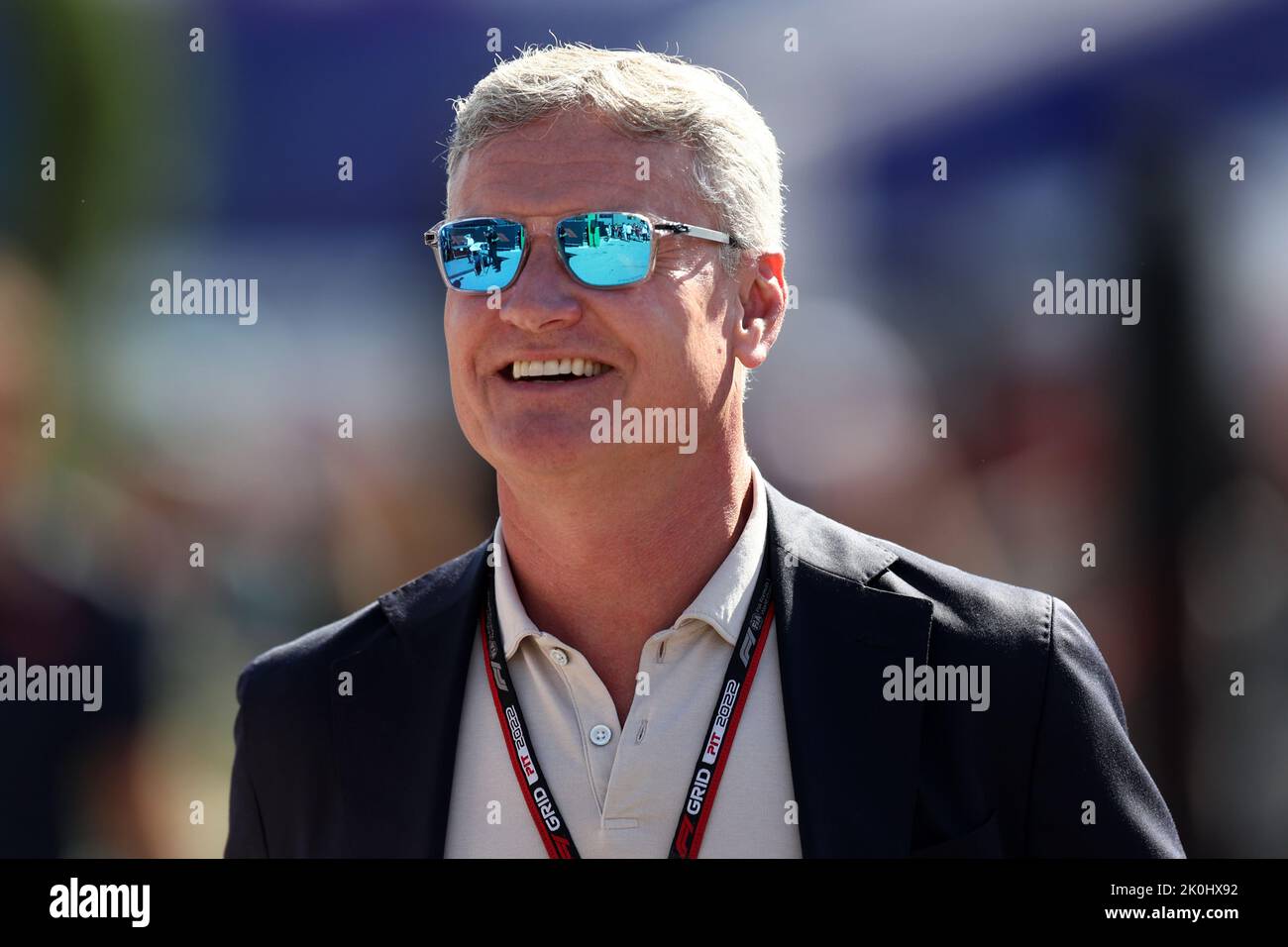 Former driver David Coulthard in the paddock before the F1 Grand Prix ...