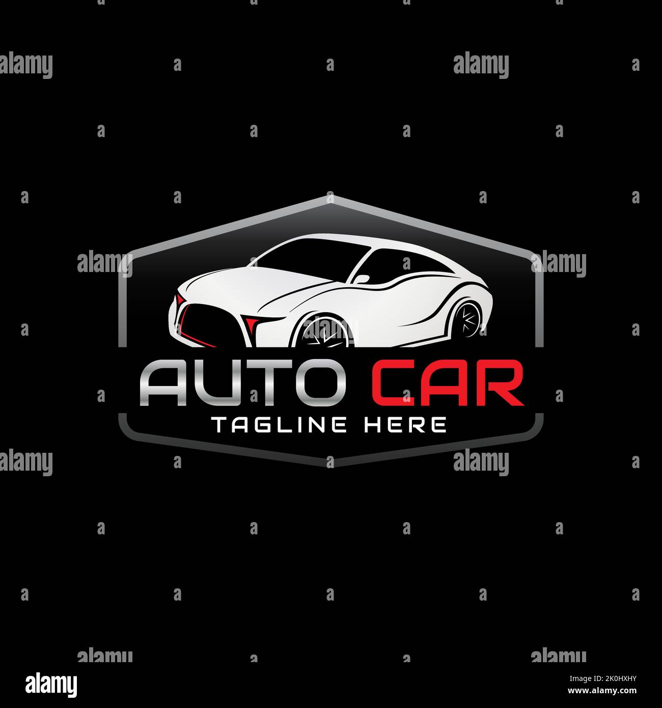 Auto Car concept vector logo design illustration Stock Vector Image ...