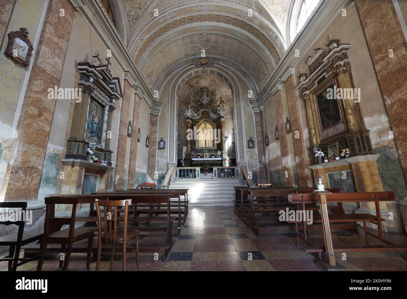 Chiesa delle Sacre Stigmate church, Interior, Filottrano, Marche, Italy ...