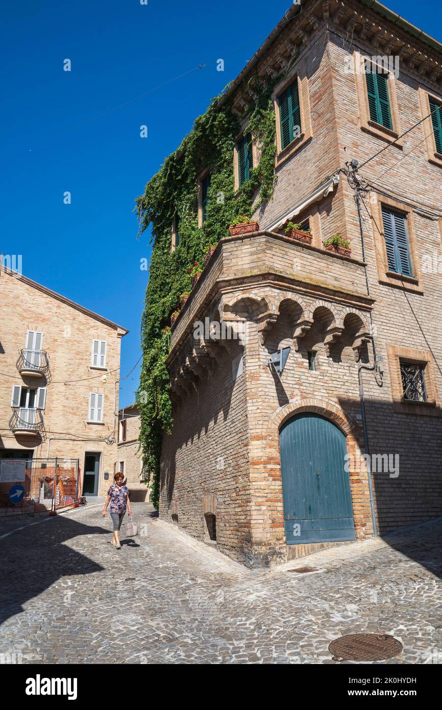 Piazza Mazzini Square, Filottrano, Marche, Italy, Europe Stock Photo ...