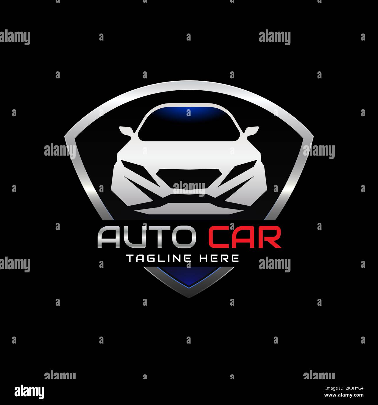 Auto Car concept vector logo design illustration Stock Vector Image ...