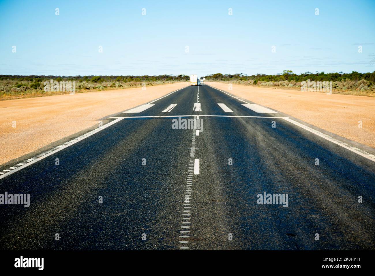 Emergency Airstrip on the Highway Stock Photo - Alamy