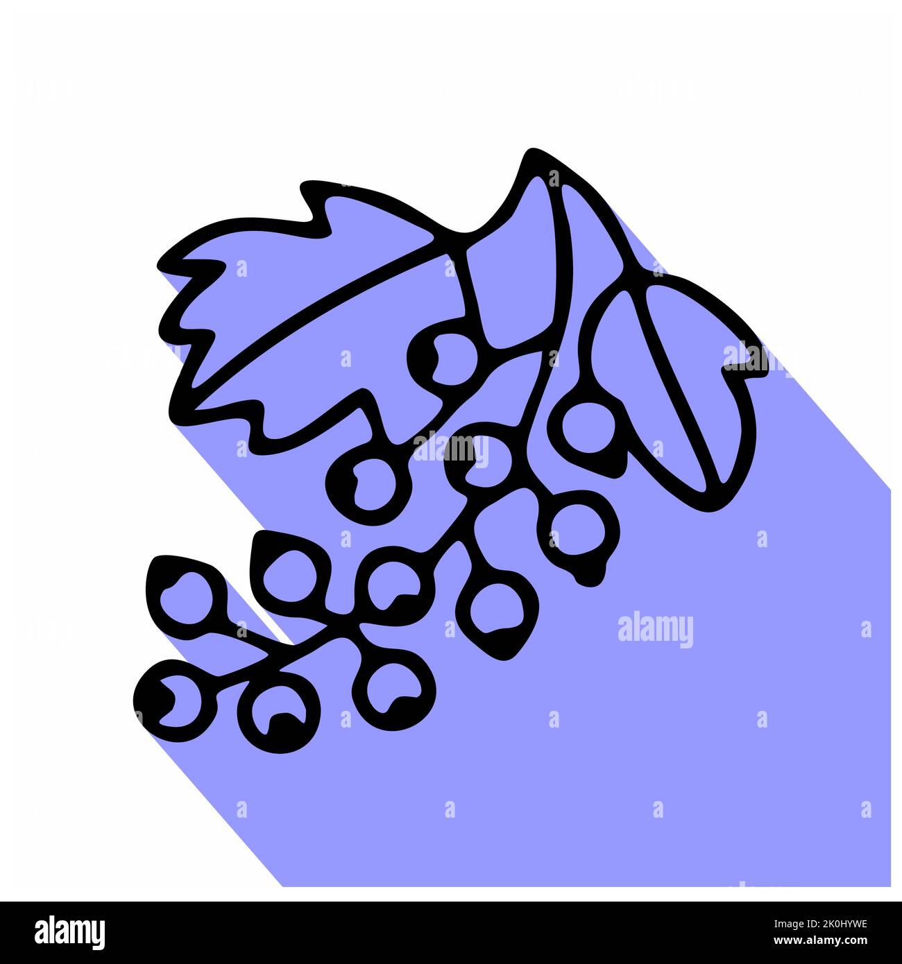 Red currant flat line icon, forest berry sign, healthy food logo ...