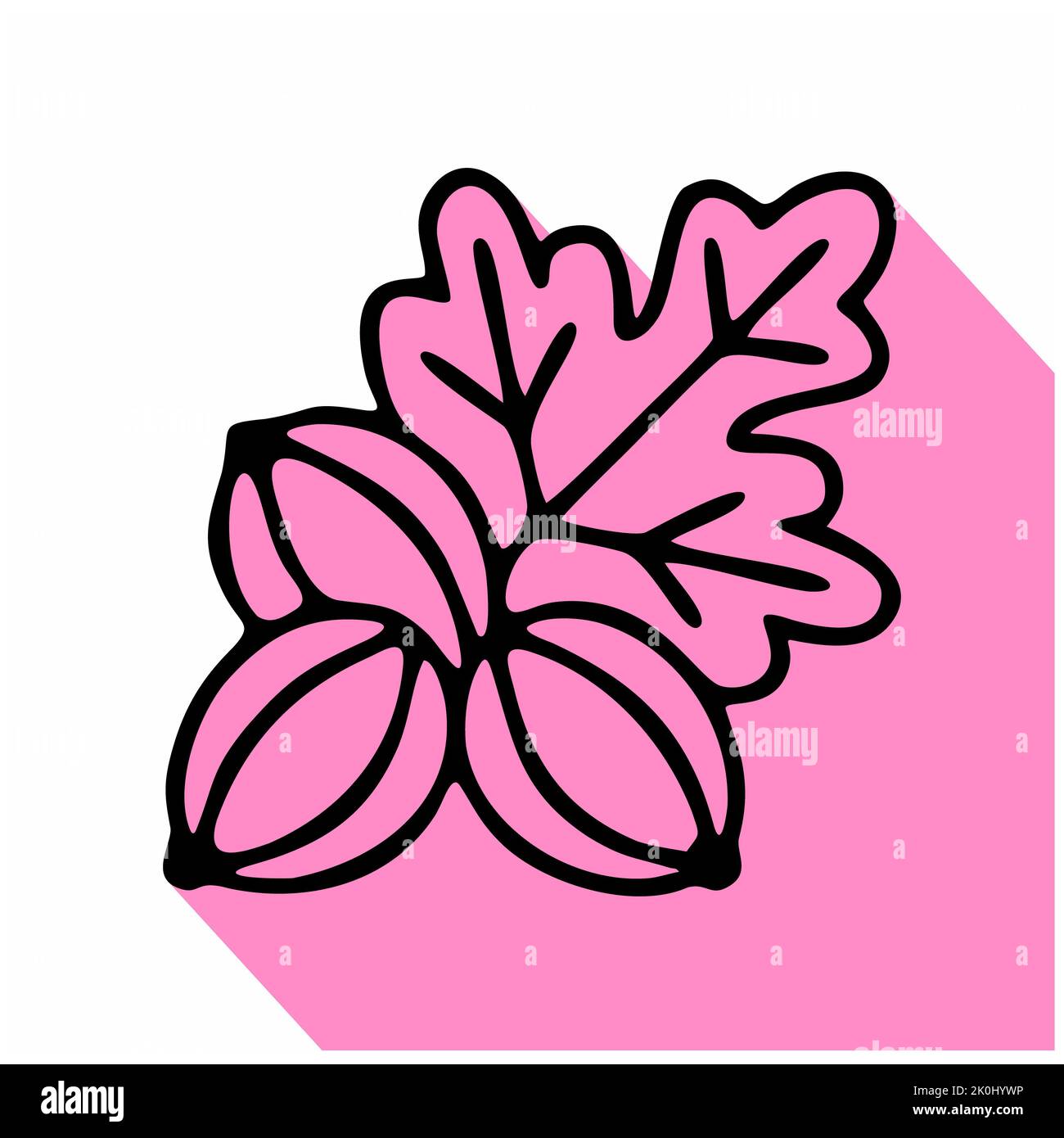 Gooseberry flat line icon, forest berry sign, healthy food logo ...