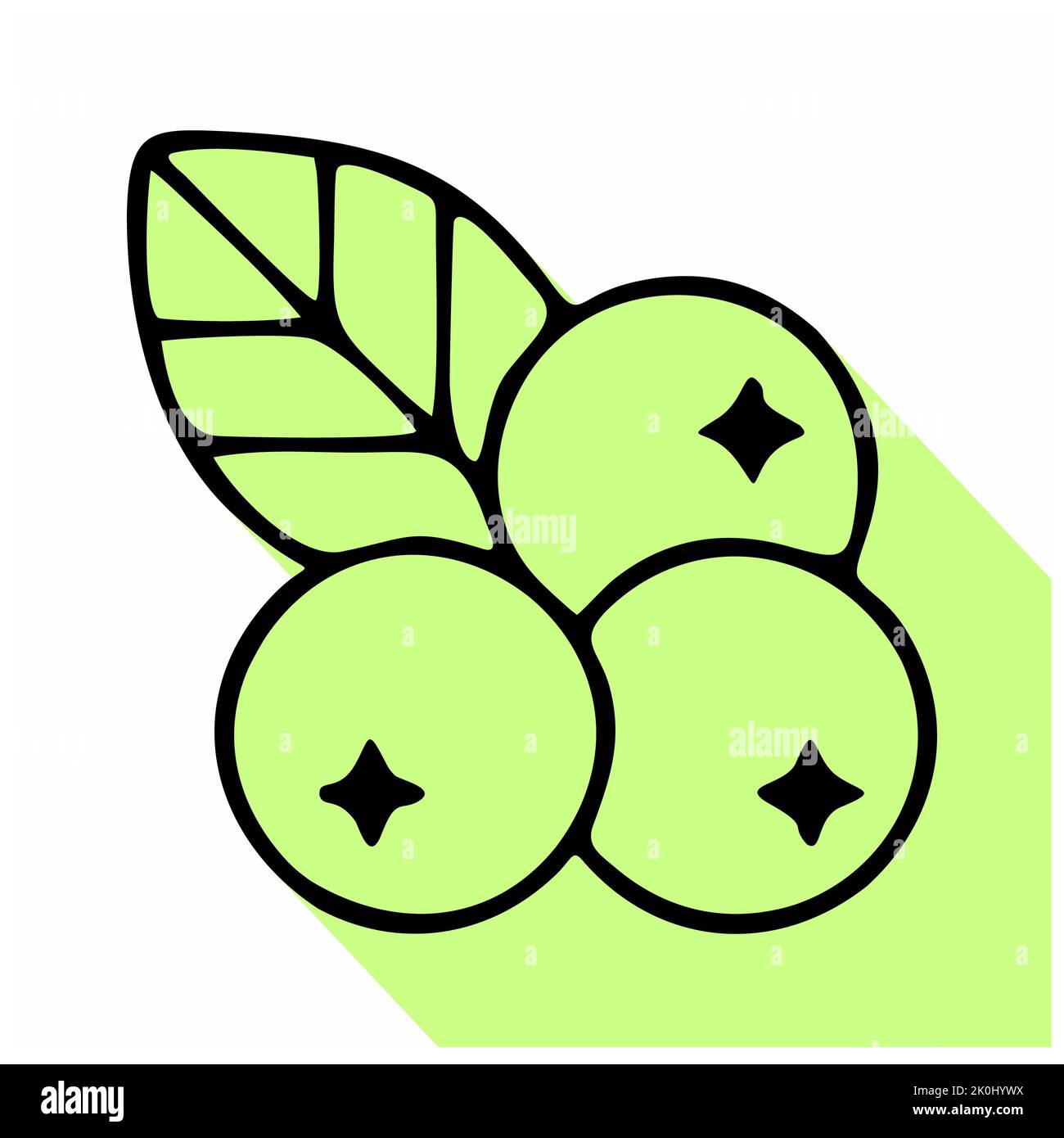 Blueberry flat line icon, forest berry sign, healthy food logo ...