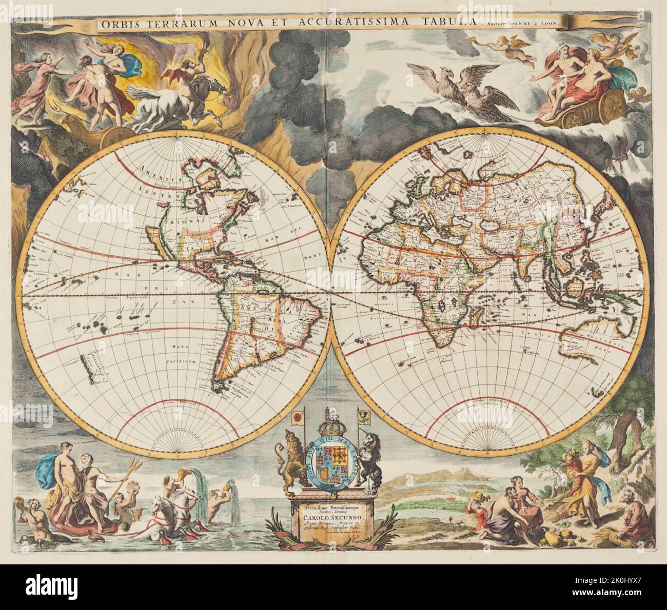 Old hemisphere map hi-res stock photography and images - Alamy