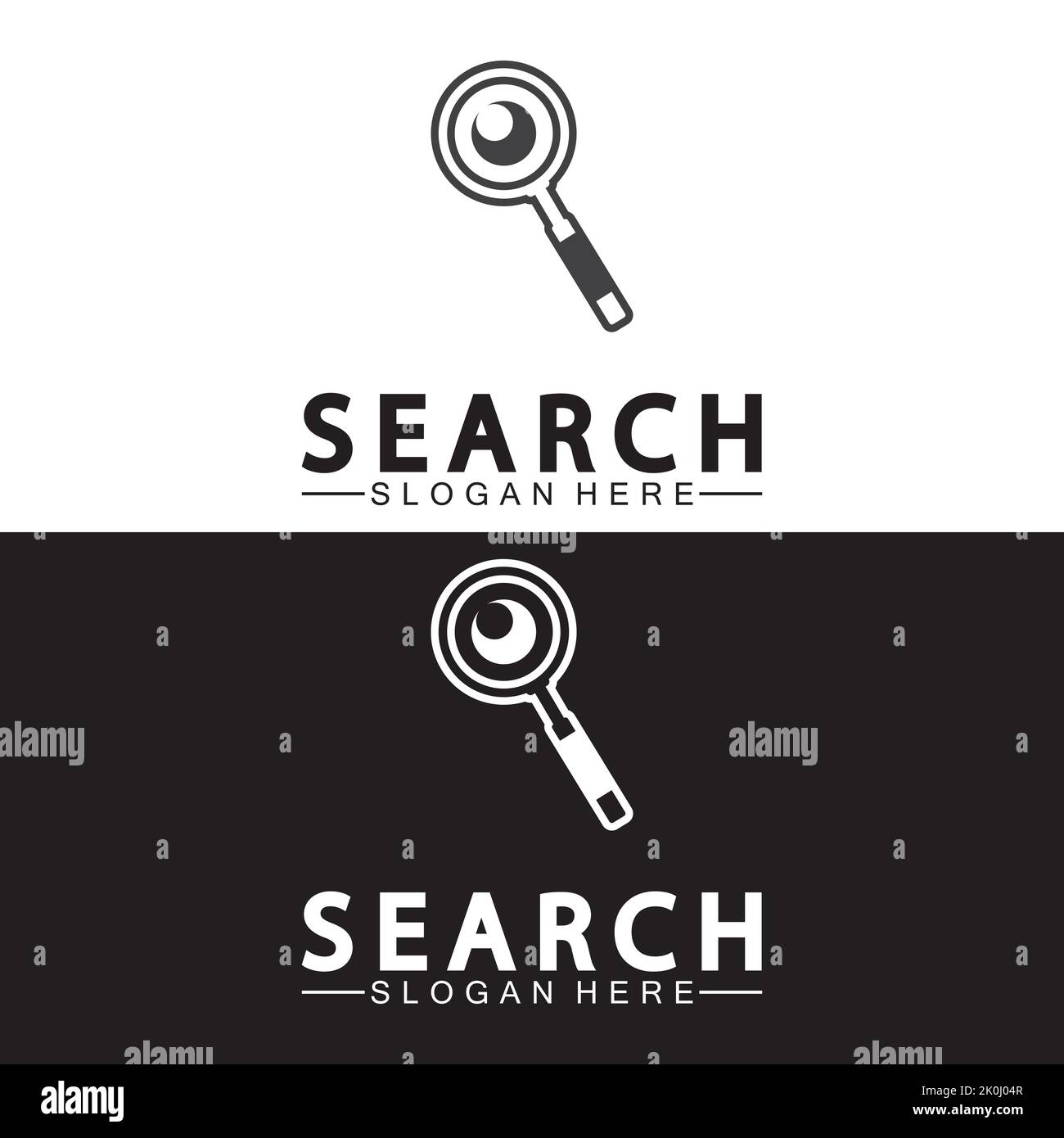 Search Logo With Magnifying Glass And Eye Symbol icon vector Stock ...