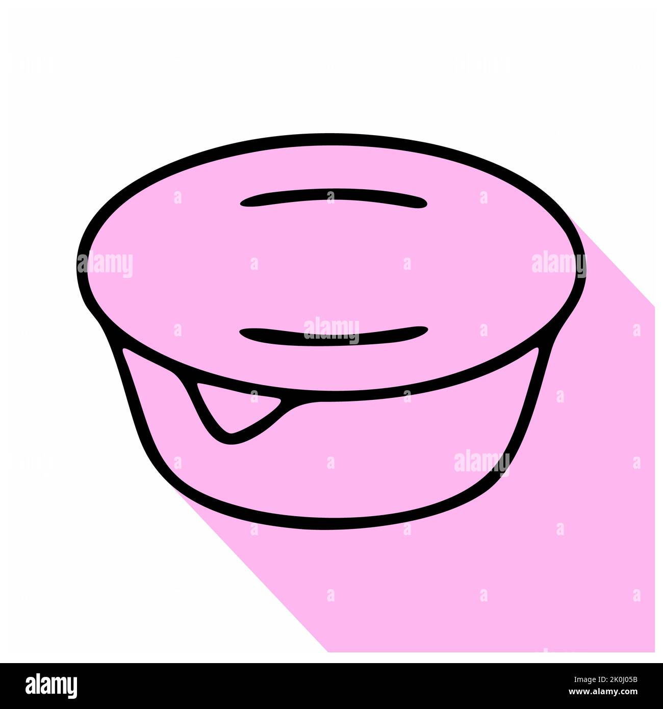 Yogurt, flat line logo, sour cream vector icon. Dairy product ...