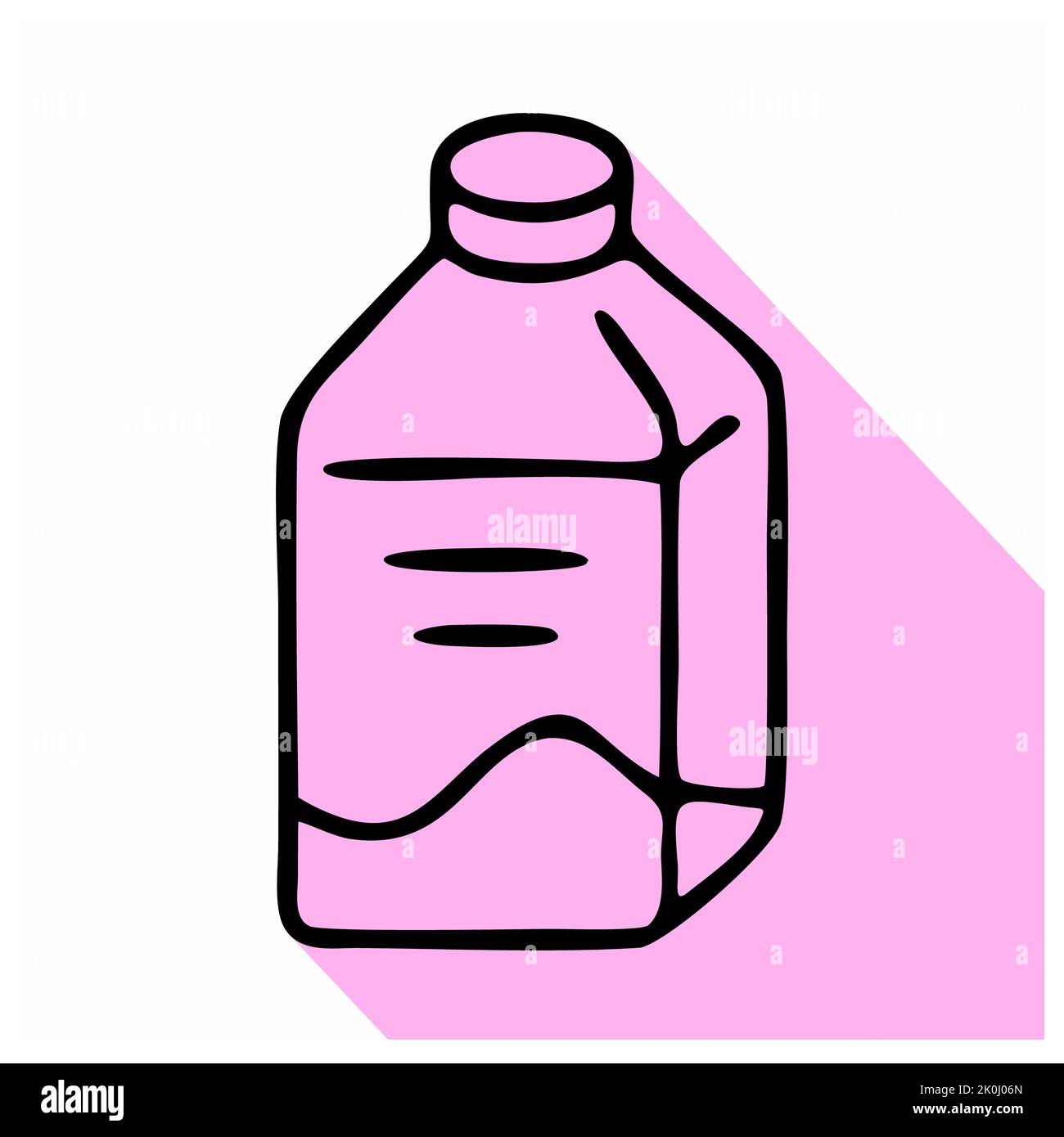 Milk bottle flat logo, kefir icon. Dairy product vector illustration ...