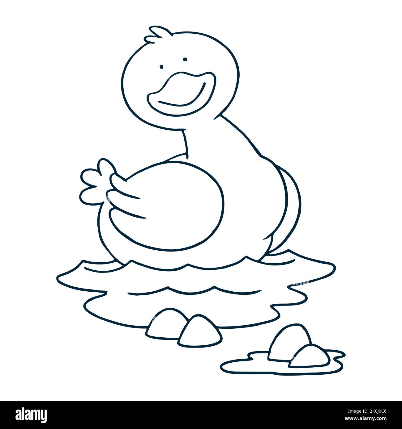 Cute duck toy icon vector hi-res stock photography and images - Alamy