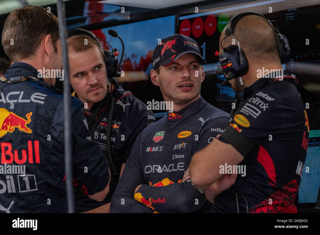 MONZA, Italy, 11 September 2022; #1, Max VERSTAPPEN, NDL, Oracle Red Bull Racing RB18 Honda ...