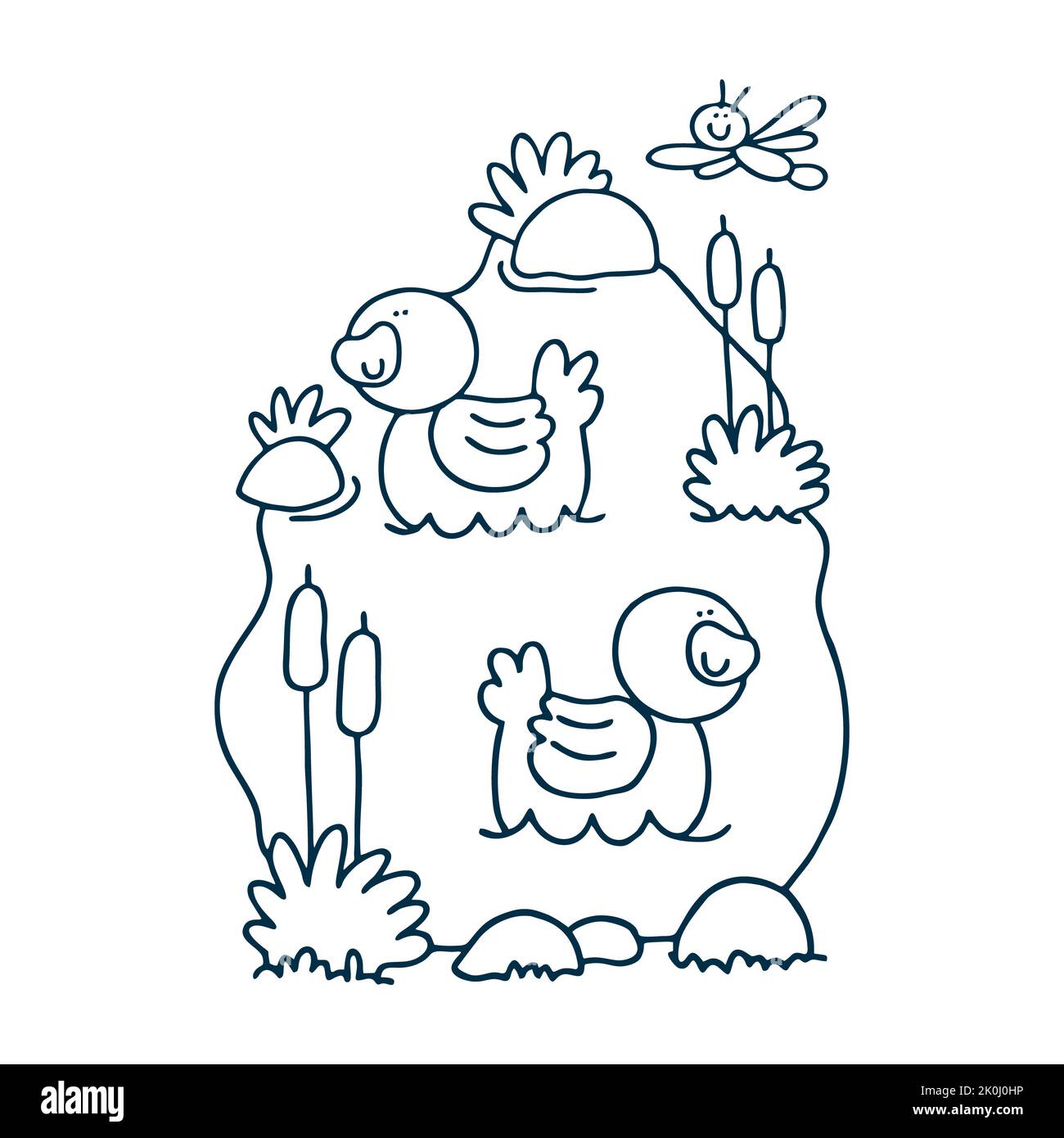 Cute duck toy icon vector hi-res stock photography and images - Alamy