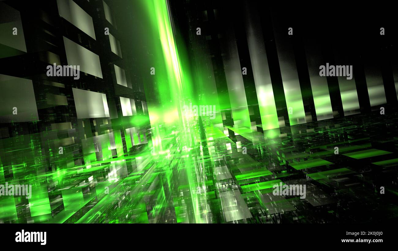 Abstract glowing geometric background. Modern digital technologies, an ...