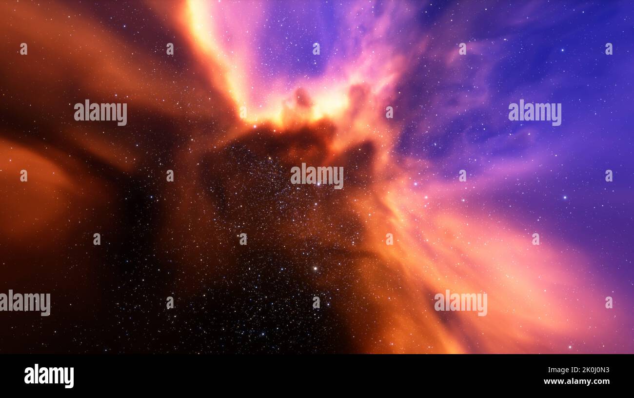 Cosmos is a nebula of gas, stars planets and galaxies. Expansion of the ...