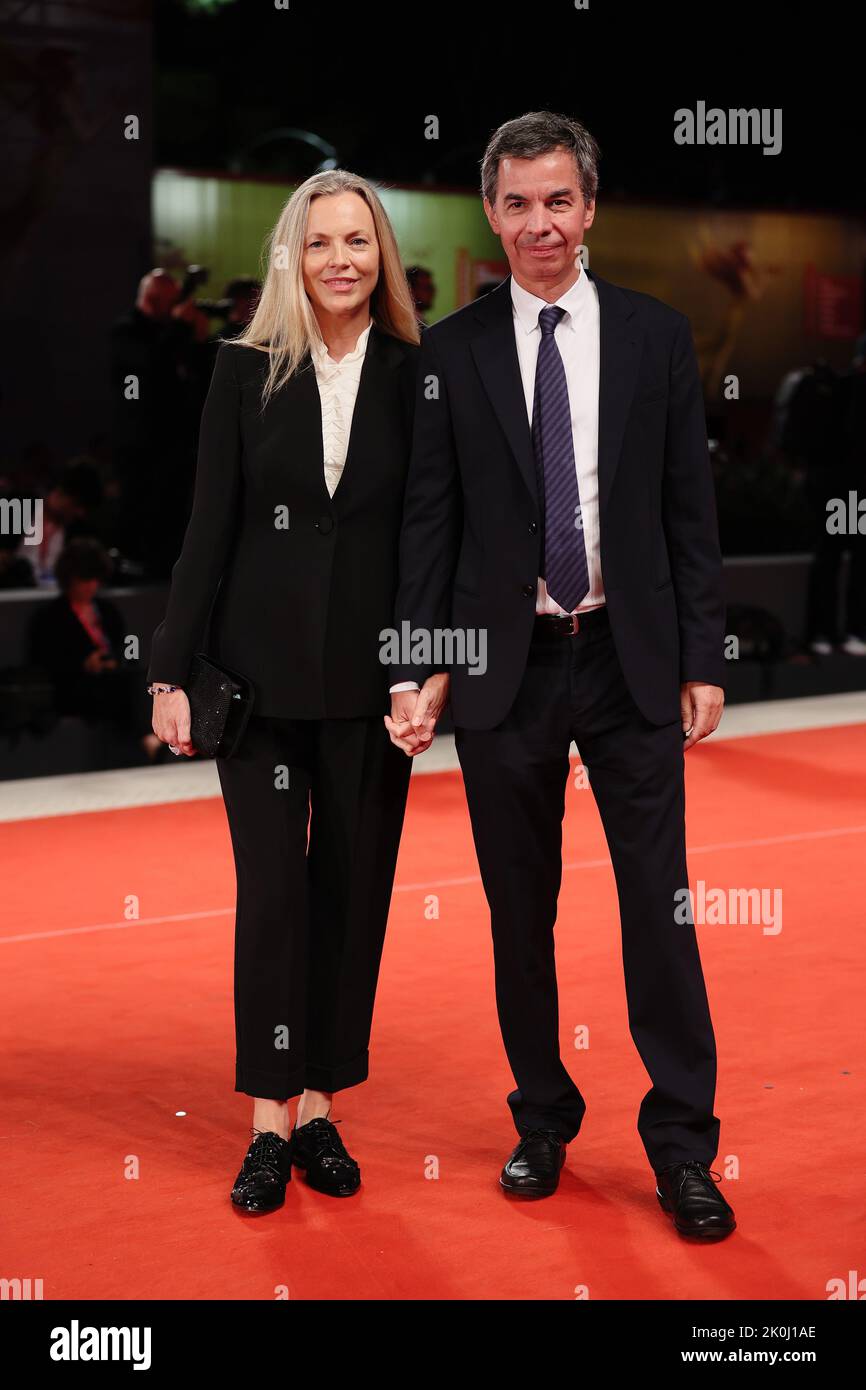 VENICE, ITALY - SEPTEMBER 10: Festival hostess Rocio Munoz Morales and ...
