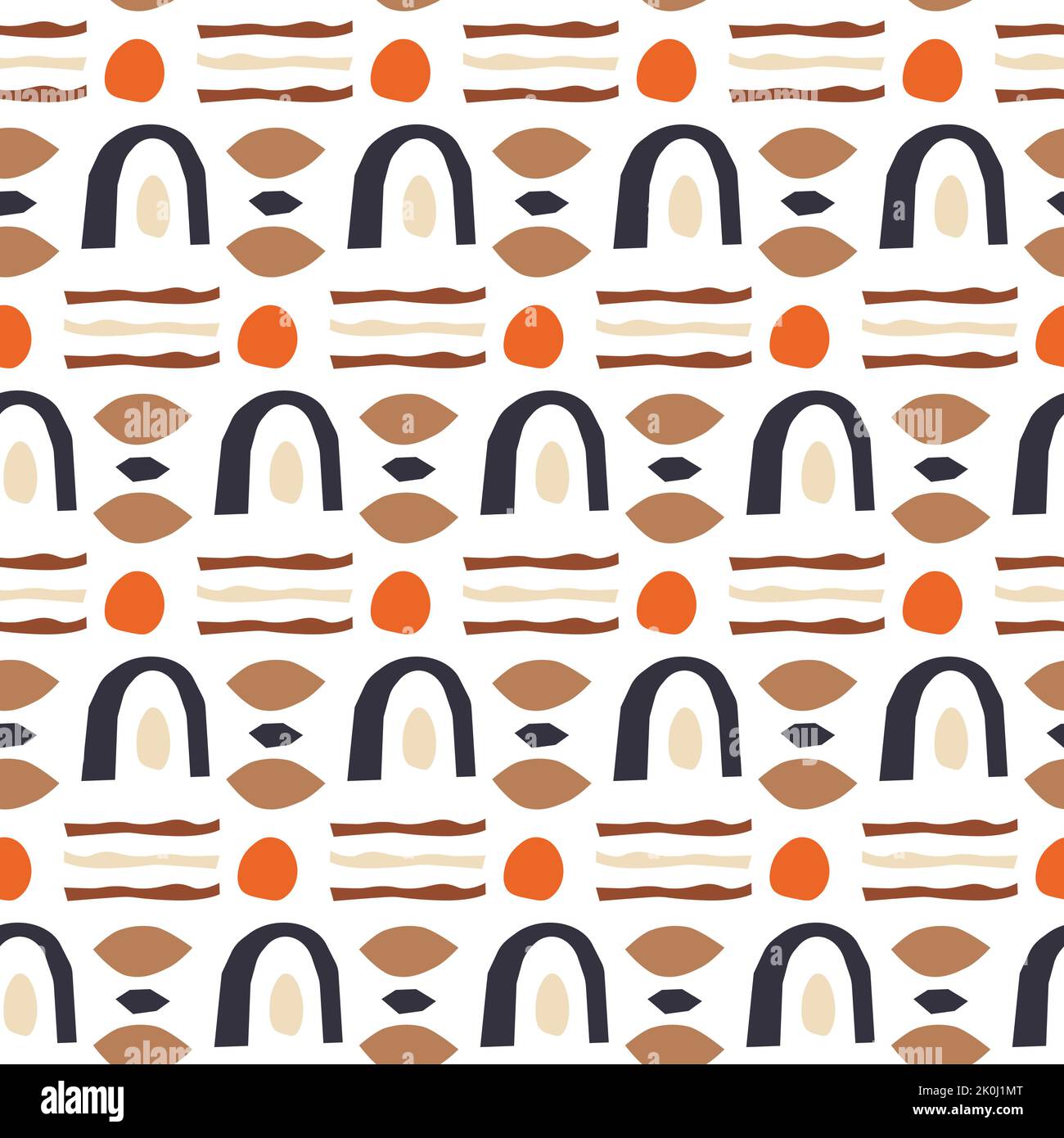 Pattern of abstract shapes and spots. Vector illustration Stock Vector ...