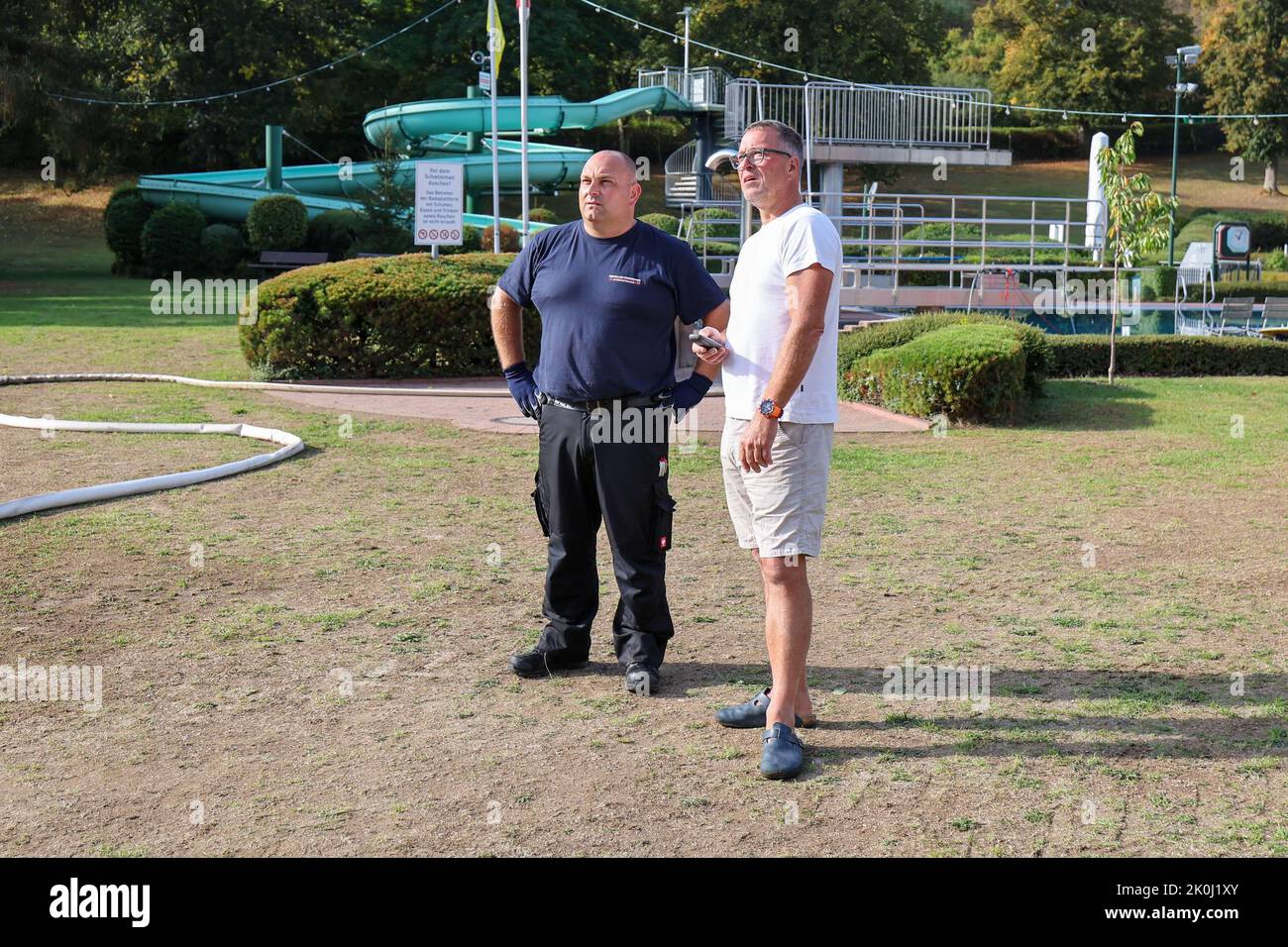 Bad Schwalbach, Germany. 12th Sep, 2022. Sascha Schneider (l) from the ...