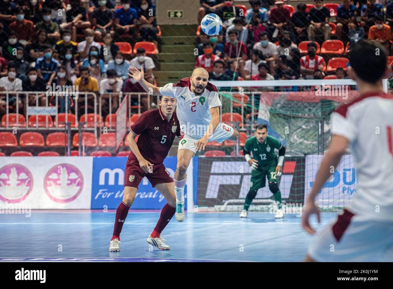 Bangkok, Thailand. 11th Sep, 2022. Mohamed Saoud Achraf (C) of Morocco ...